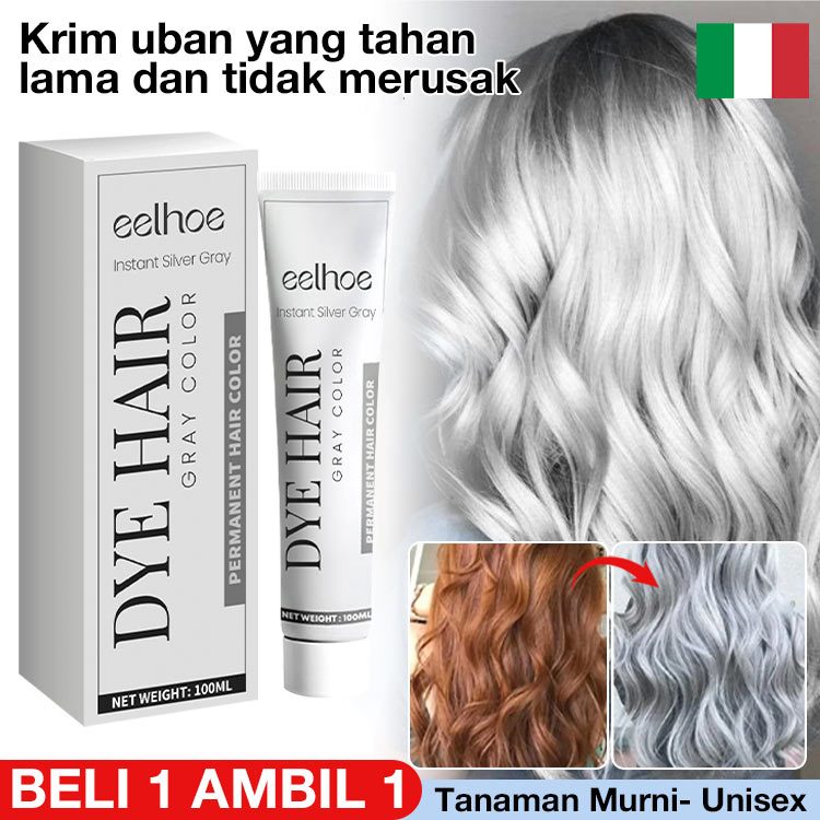 Jual Permanen Pewarna Rambut Ash Grey Hair Color 100ml Herbal Cat ...