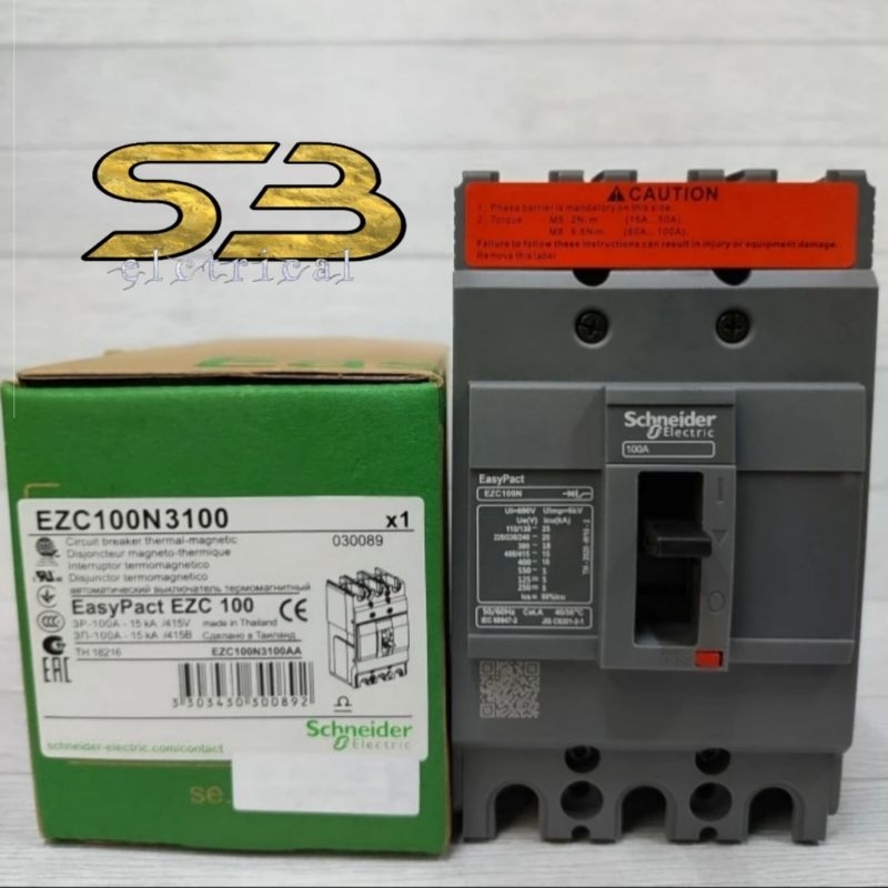 Jual mccb/breaker schneider EZC100N 3p 20a s/d 100a | Shopee Indonesia