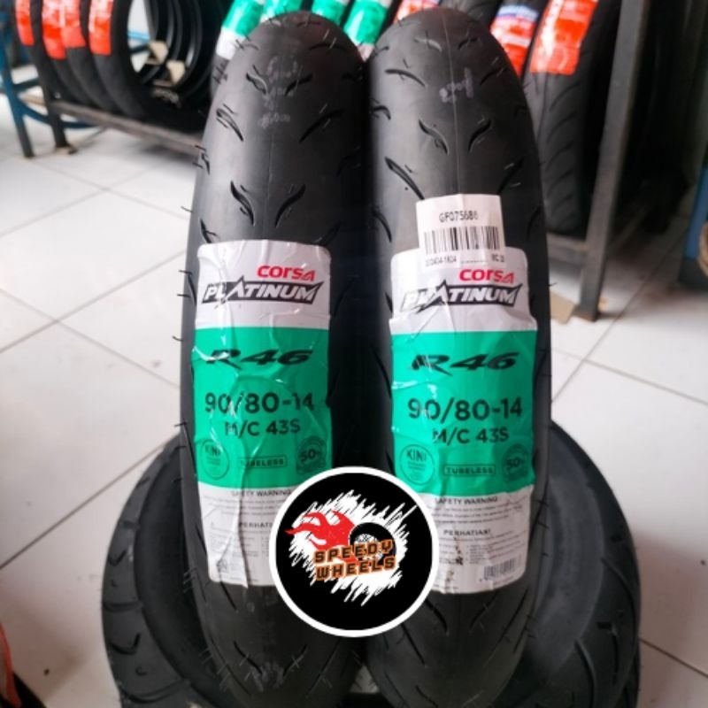 Jual BAN CORSA R46 90/80 14 SEPASANG UKURAN RATA | Shopee Indonesia