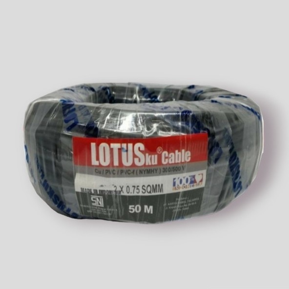 Jual Kabel Serabut Tembaga 1 ROLL 50 METER NYMHY 2x0.75 LOTUS OVAL ...