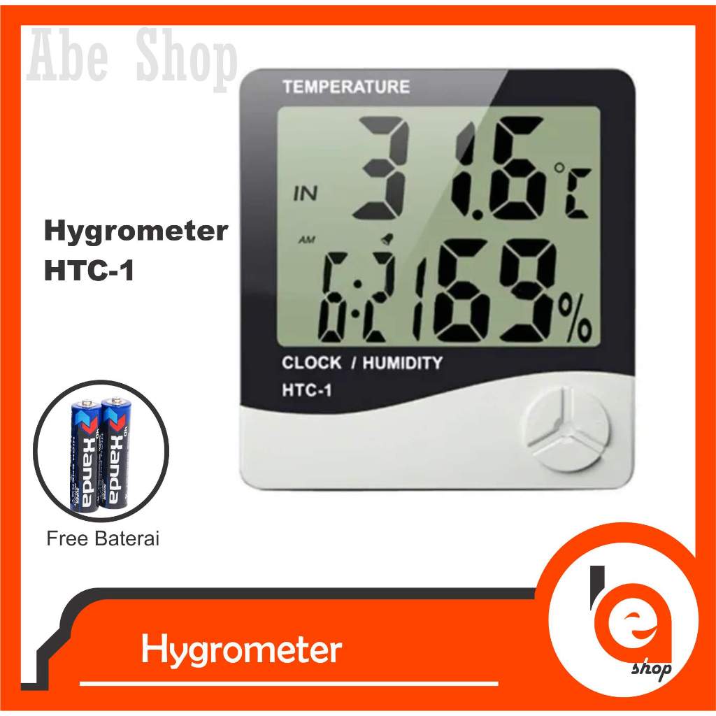 Jual Htc-1 Hygrometer Termometer Alat Ukur Suhu Temperatur Ruangan ...