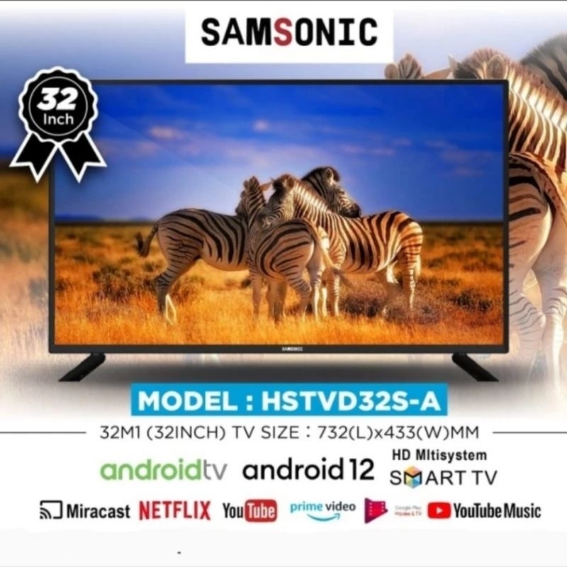 Jual LED TV Digital Android Samsonic 32" HSTVD32S-A | 32 inch in smart ...