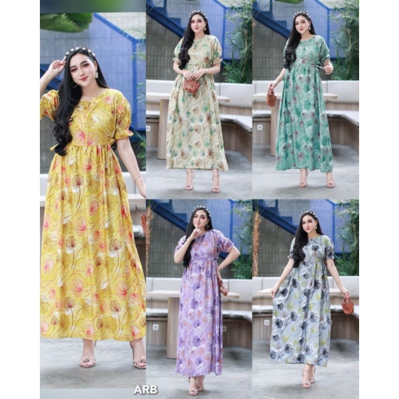 Jual Daster Inara Termurah Motif Bunga Kipas Model Chibi Bahan Rayon ...