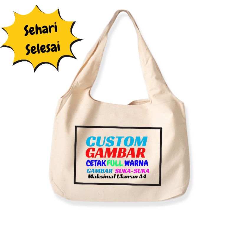 Jual Tas Tote Bag Totebag Kanvas Custom Aestetic - Sevila by keka ...