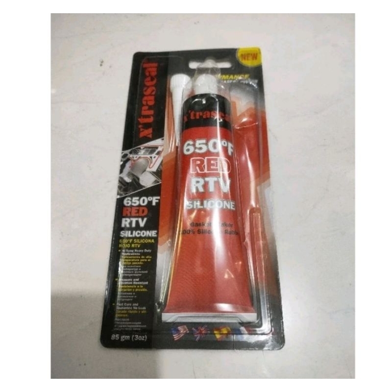 Jual LEM GASKET SILICONE SEALANT HIGH TEMP 100 % RTV RED 85 GR | Shopee ...