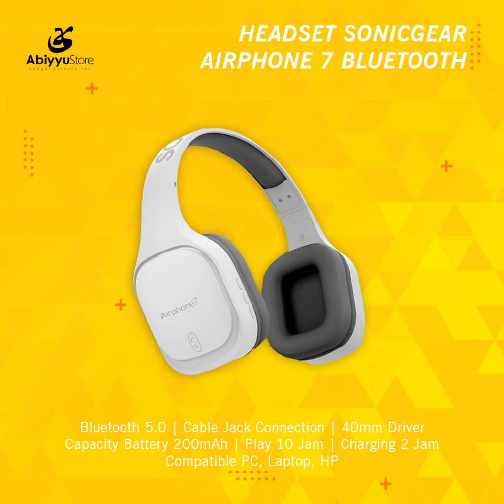 Jual Headset Bluetooth Sonicgear Airphone 7 Wireless Headphone Komputer ...