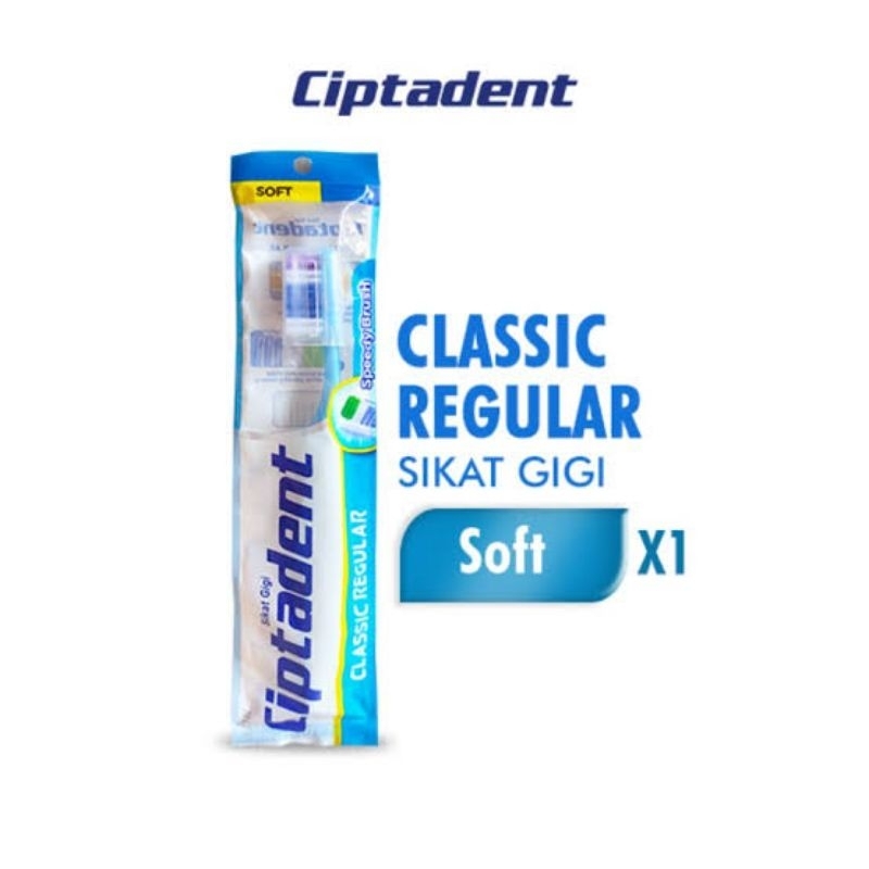 Jual Sikat Gigi Ciptadent Classic Regular Soft isi 1 | Sikat Gigi ...
