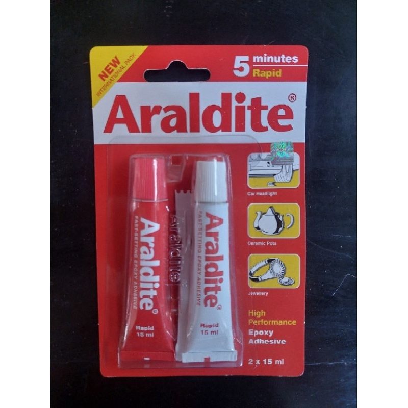 Jual Lem epoxy Araldite merah Asli/ lem epoxy besi araldite | Shopee ...