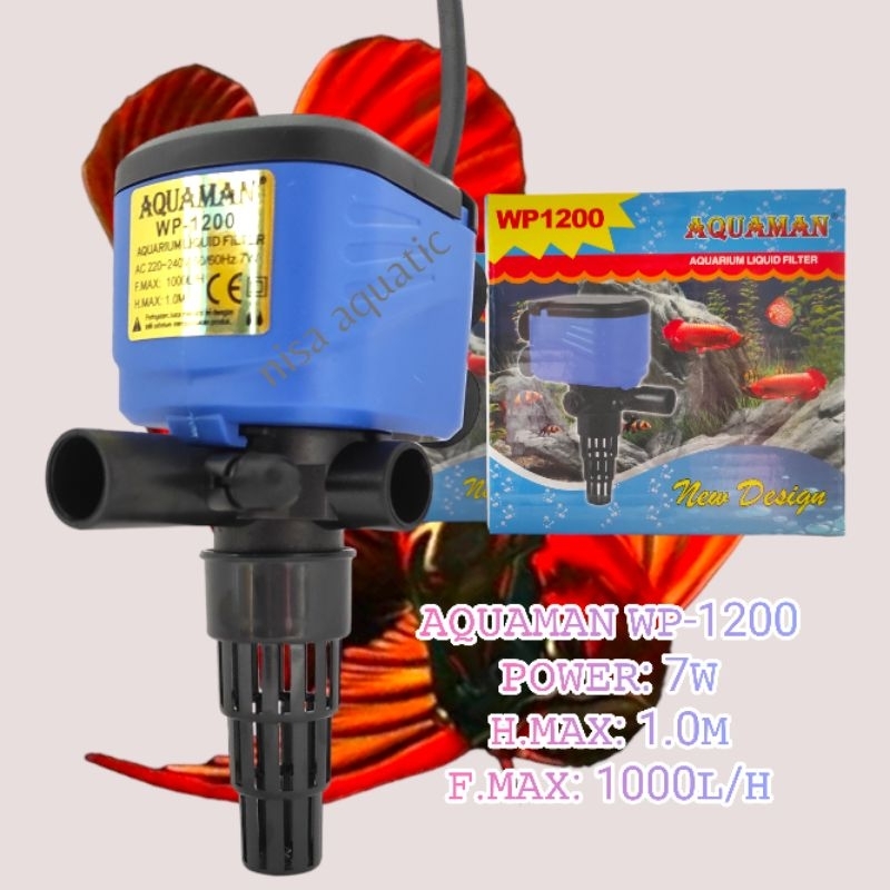 Jual Pompa AQUAMAN WP 1200 Pompa Celup Filter Aquarium Aquascape LOW ...