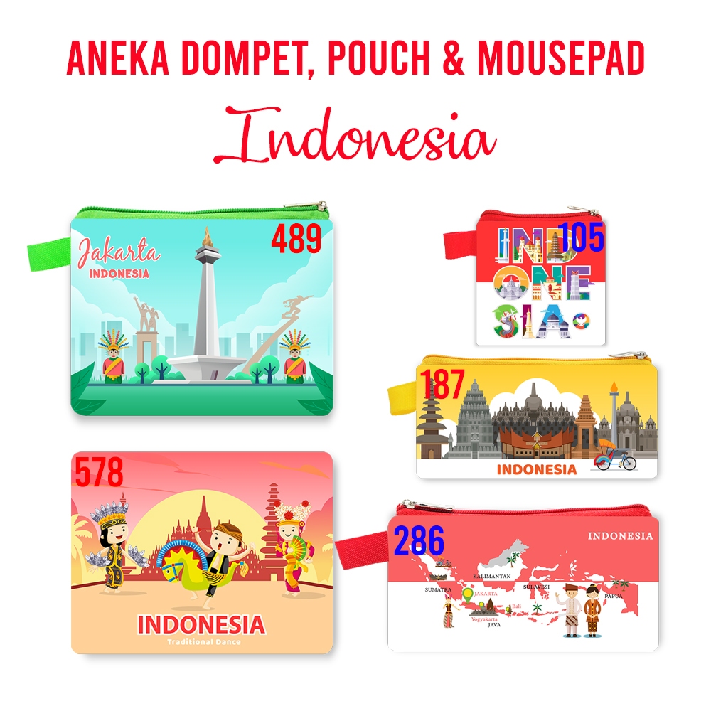 Jual Indonesia Souvenir Dompet Pouch Mouse Pad Pin Magnet Gantungan ...