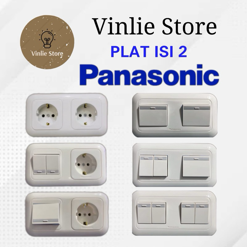 Jual PANASONIC STOP KONTAK DOUBLE WEJP 11312 7 WEJP 113227 WEJ 78049 ...
