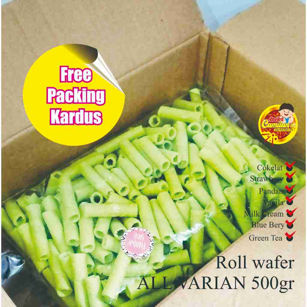 Jual ROLL WAFER MINI | ASTOR | ROLL COKLAT | PANDAN | STRAWBERRY ...