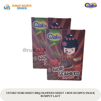 Jual CITOKU NORI SHEET BBQ/SEAWEED SHEET 1 BOX ISI 12 PCS | Shopee ...