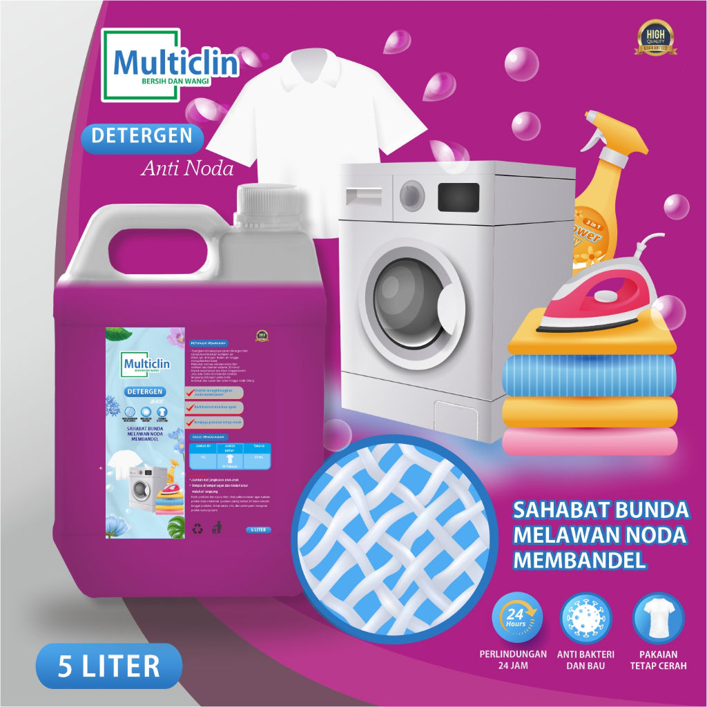 Jual Multiclin Detergen Anti Noda 5 Liter | Shopee Indonesia