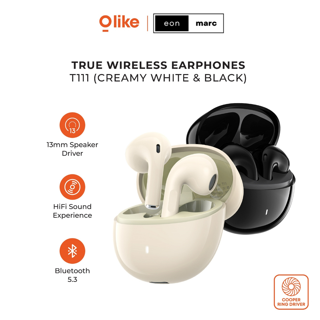 Jual OLIKE T111 Earphone Wireless Headset Bluetooth 5.3 TWS HiFi Sound | Shopee Indonesia