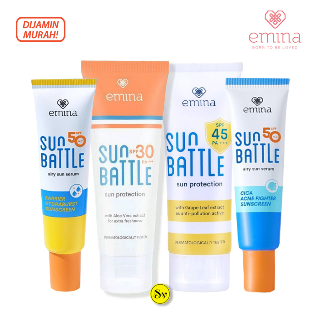 Jual Emina Sun Protect / Sun Battle (SPF 30 / SPF 45 / SPF 50) PA ...