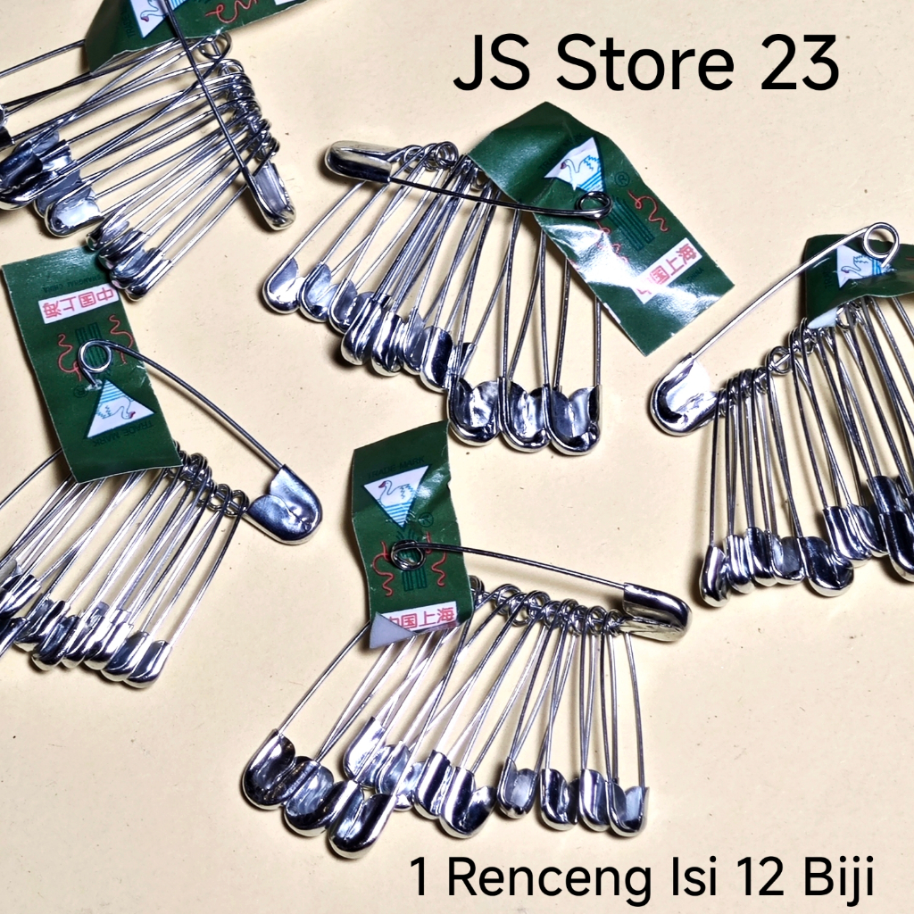 Jual (12 Biji) Peniti Stainless Serbaguna / Peniti Jilbab Hijab ...
