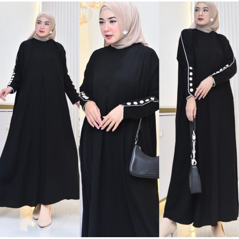 Jual Dress Gamis Hitam Abaya Syar'i Sultan Arabian Premium Variasi ...