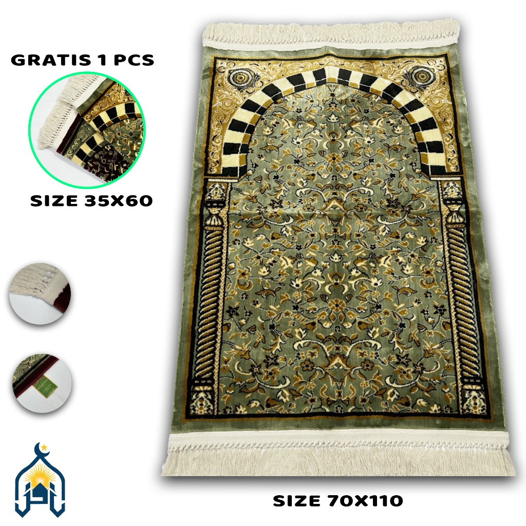 Jual SAJADAH IMAM MASJID TEBAL DAN HALUS BUY 1 GET 1 FREE MINI NYAMAN ...