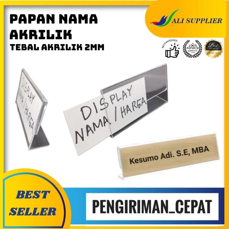Jual AKRILIK NAMA / NAMA PANITIA / PAPAN NAMA MEJA / TENT CARD AKRILIK ...