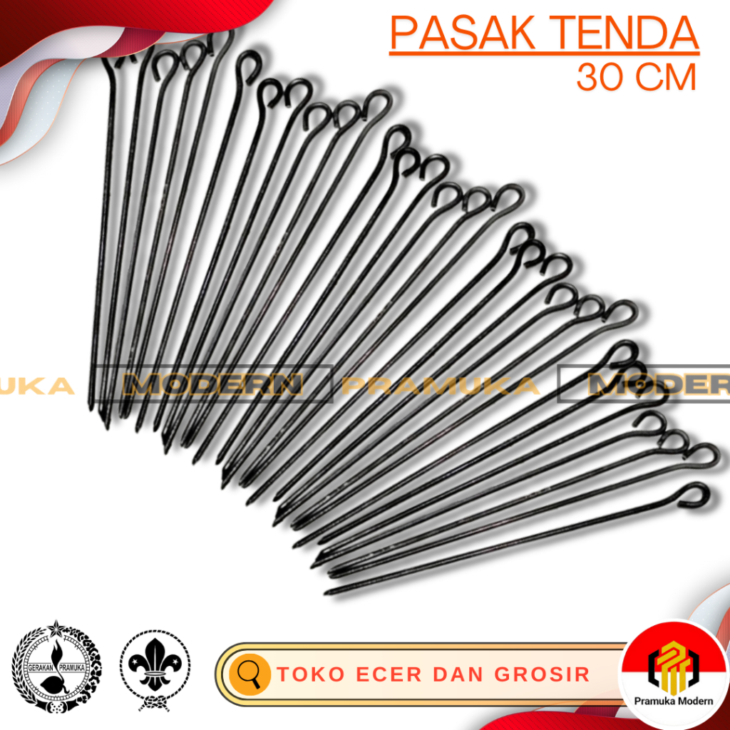 Jual patok tenda 30cm pasak pancang tenda bahan besi sudah di cat ...