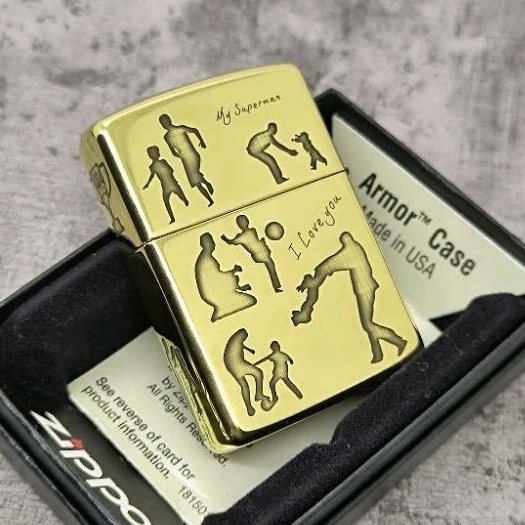 Jual Zippo Armor Father Day Dad Number One Original | Shopee Indonesia