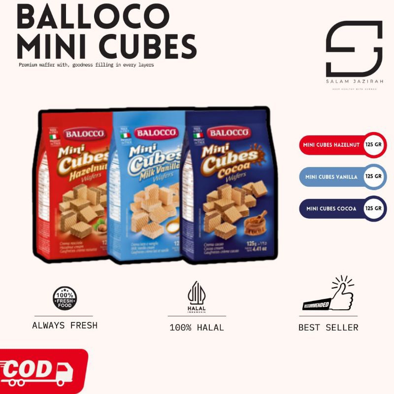 Jual BALOCCO MINI CUBES || WAFER VANILLA || WAFER HAZELNUT || WAFER ...