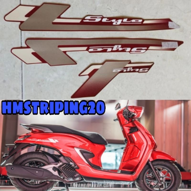Jual STRIPING STIKER HONDA STYLO 2024 MERAH ORIGINAL LIS BODY STANDAR ...