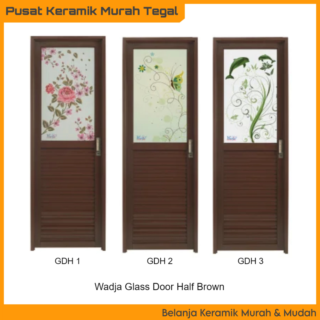Jual Pintu Kamar Mandi Minimalis Wadja Glass Door Half Kaca (Tegal ...