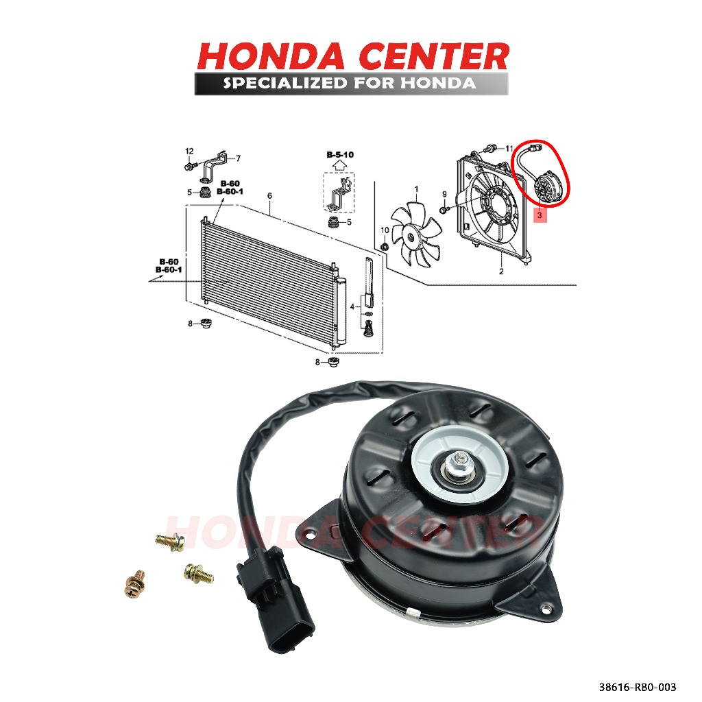 Jual Motor Dinamo Fan Kipas Radiator Kondensor Ac Honda Mobilio Brv ...