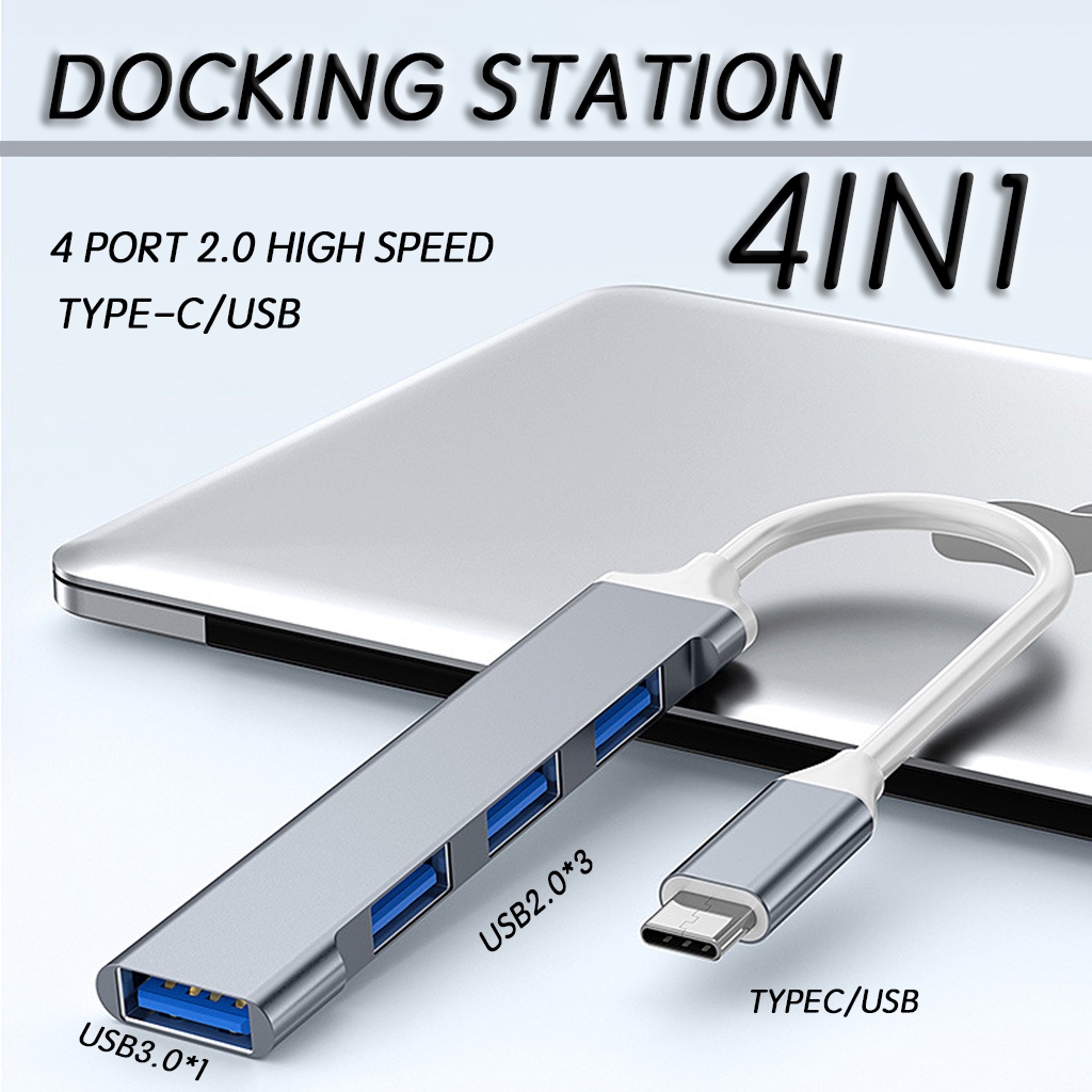 Jual Typec/USB Mini Hub USB Docking Station Splitter Stasiun Dok ...