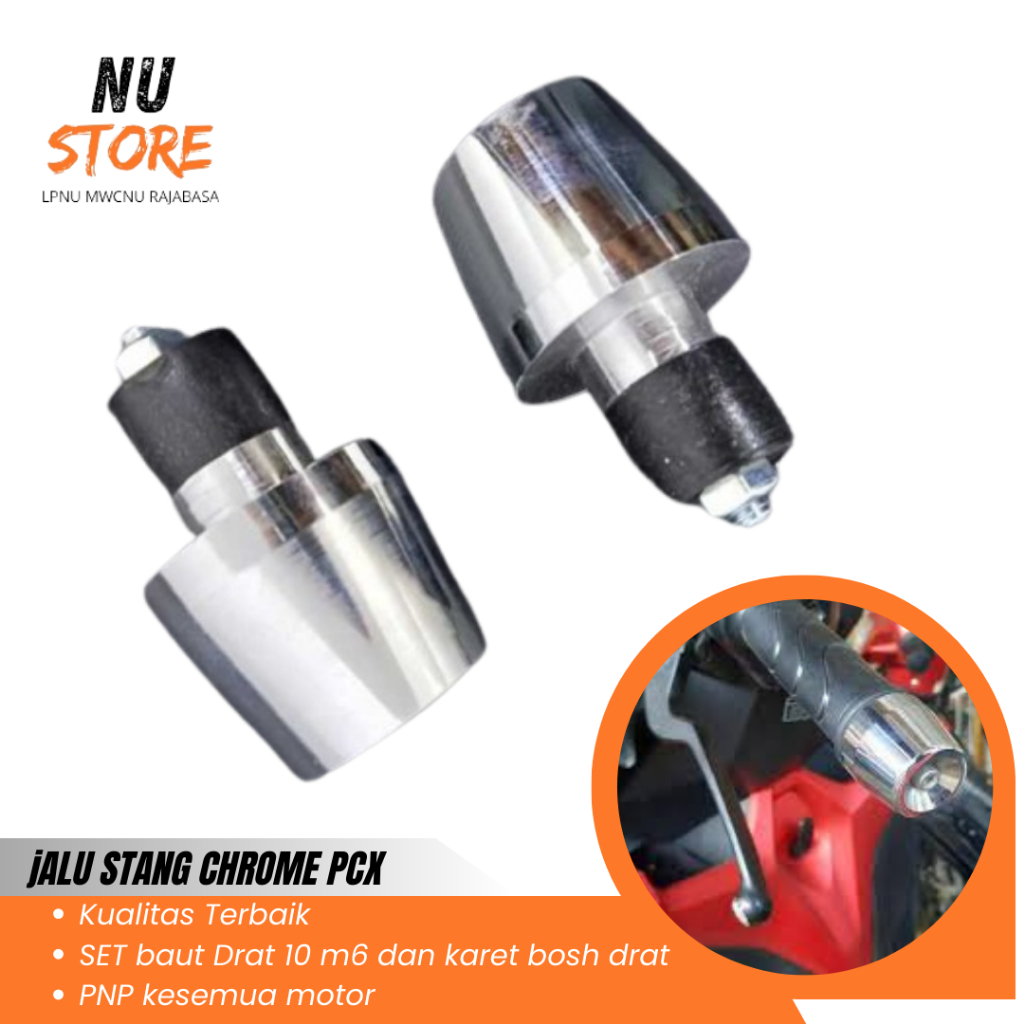 Jual JALU STANG CHROME MODEL PCX UNIVERSAL | BANDUL STANG MOTOR CHROME ...