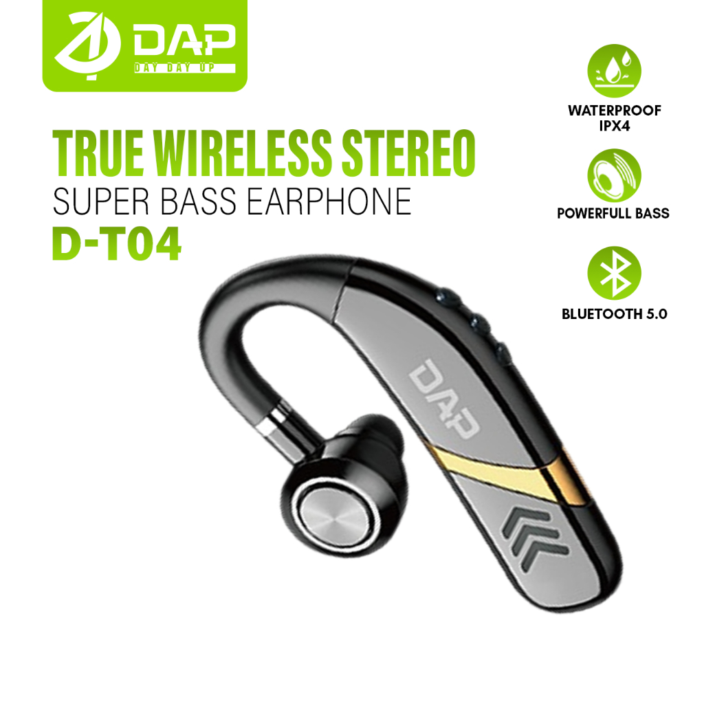 Jual DAP Earphone Earbuds D-T04 Waterproof IPX4 Semi-In-Ear TWS True ...
