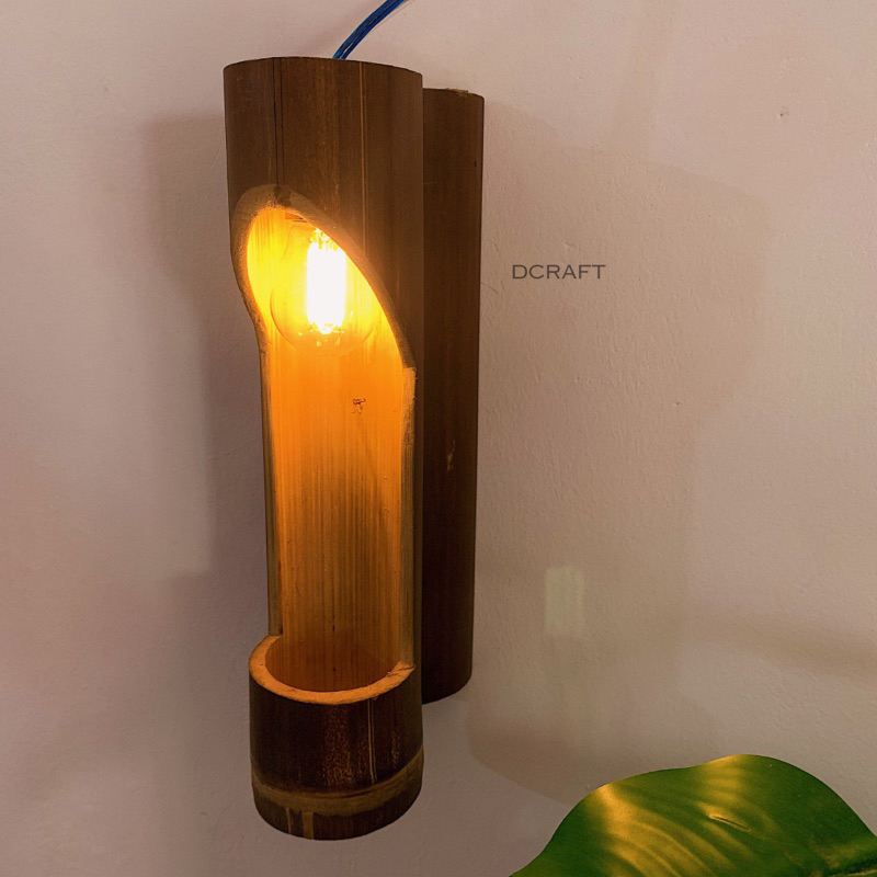 Jual Kap Lampu Bambu Kap Lampu Rustic Natural Kap Tempel | Shopee Indonesia
