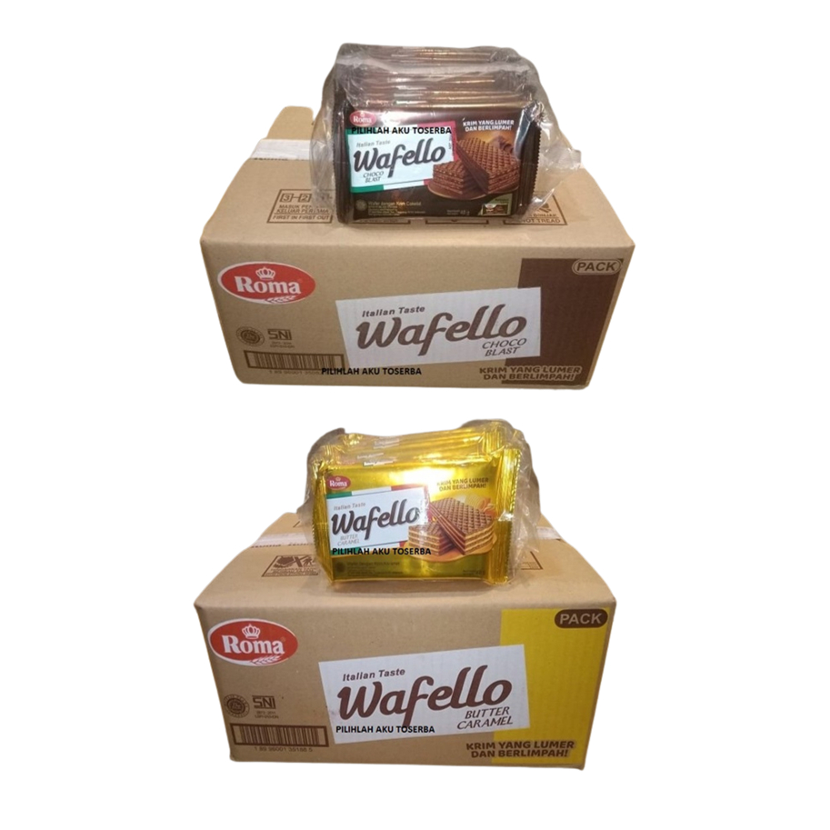 Jual Roma Wafello 43 gr 1 dus isi 60 pcs | Shopee Indonesia
