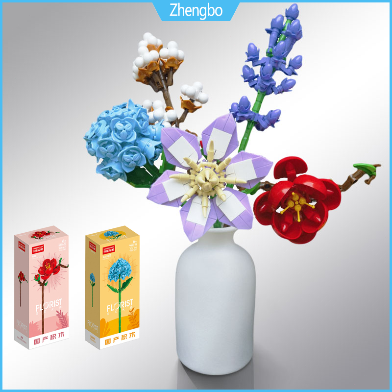 Jual Zhengbo Mainan DIY Bouquet Bunga Buket Bricks Romantis Dekorasi ...