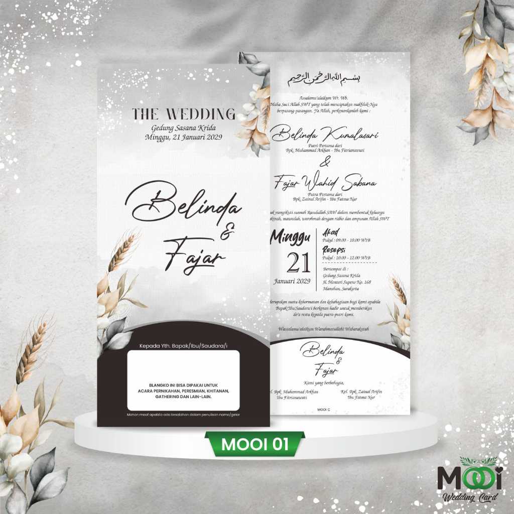 Jual Blangko Undangan Zigna MOOI 01 | Blangko Undangan | Kertas Undangan Kosong Murah | Shopee ...