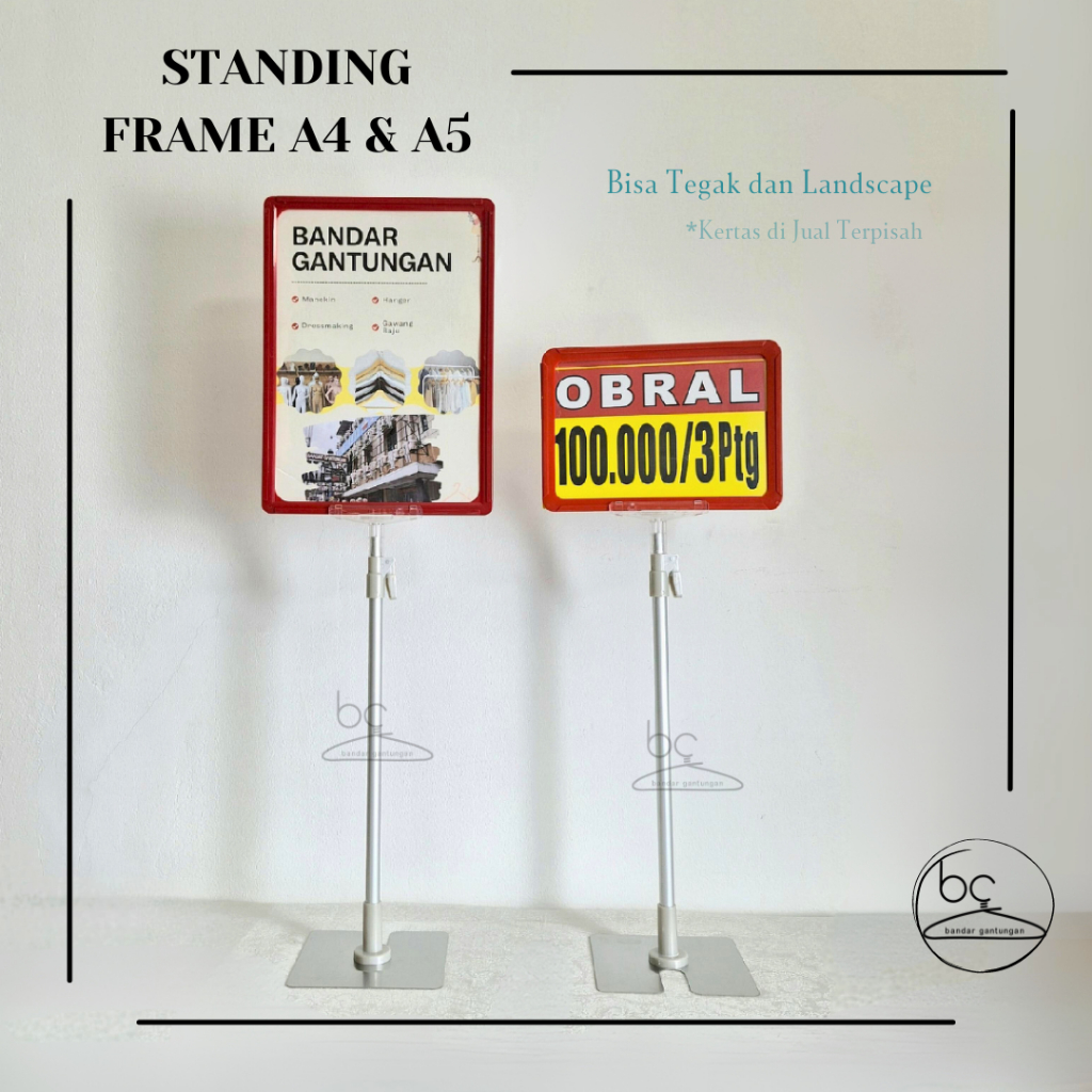 Jual Standing Promo A4 Dan A5 Display Harga Frame Pajangan Harga Promo ...