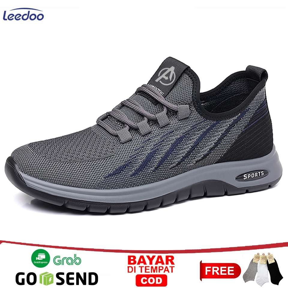 Jual Leedoo Sepatu Sneakers Pria Sepatu Kerja Cowok Lari Shoes Jogging Olahraga Kekinian MR171 ...