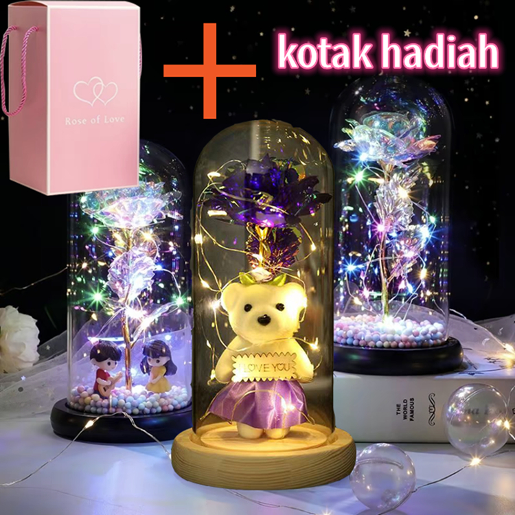 Jual Lampu Led Mawar Gift Box Bunga Mawar Artificial Lampu Kamar Tidur ...