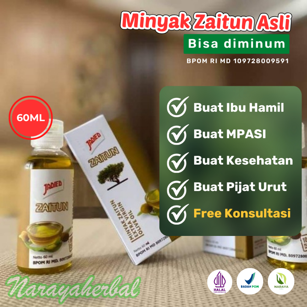 Jual JADIED ZAITUN 60 ML | Minyak Zaitun Extra Virgin Oil Jadied ...