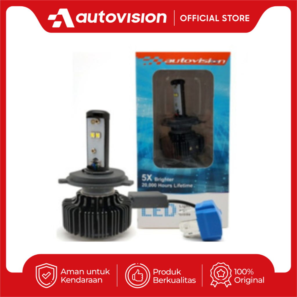 Jual Lampu Utama Motor Hi Power Set AE01 LED Lampu Motor - White 12 V - 16 W Autovision | Shopee ...