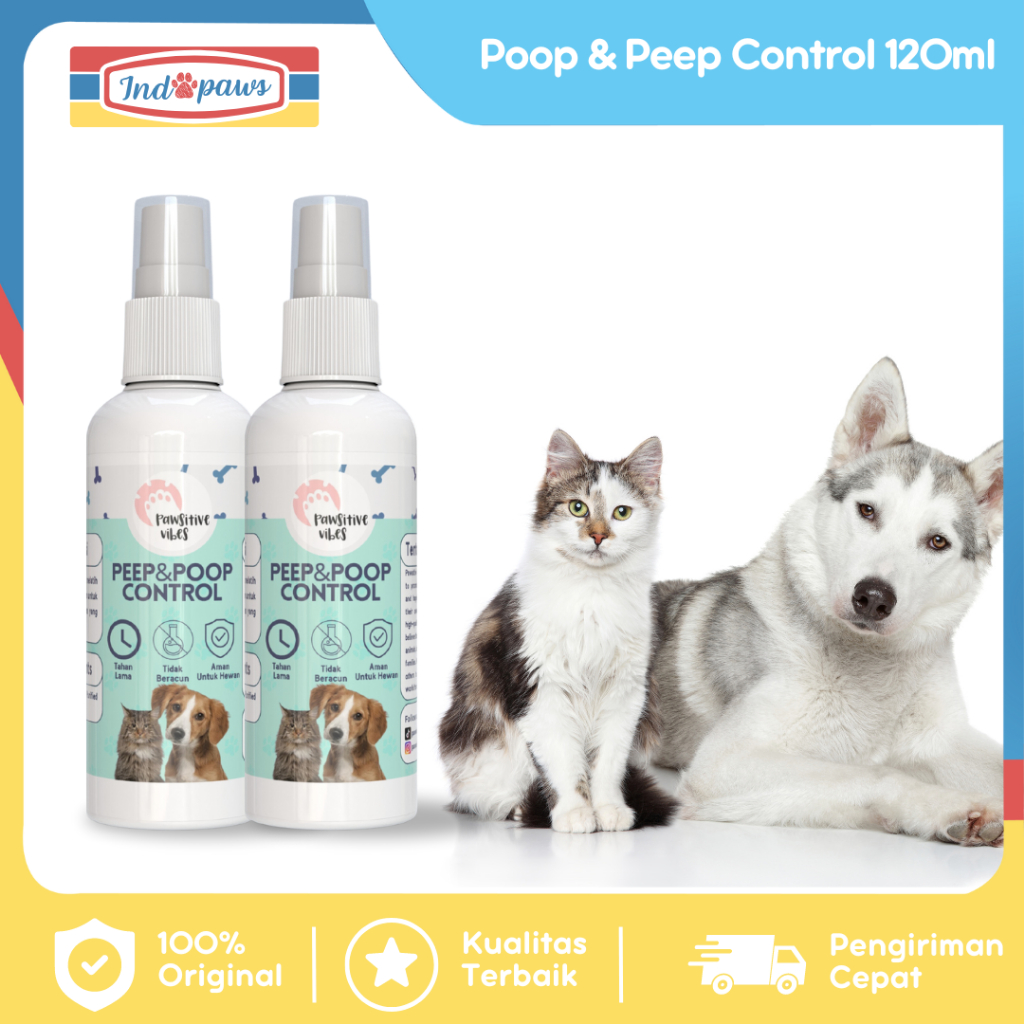 Jual Indopaws Pee Poop Control Potty Training Spray 120ml - Spray ...