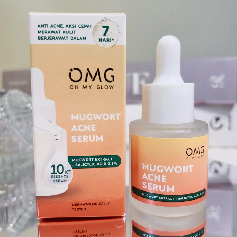 Jual OMG OH MY GLOW Mugwort Acne Serum 20 ml - Serum Perawatan Kulit Berjerawat | Shopee Indonesia