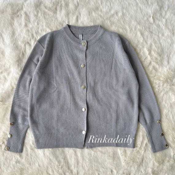 Jual Starla Cardigan Basic Kancing Gold Tebal Premium | Shopee Indonesia