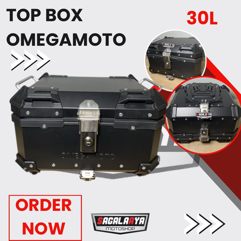 Jual Top Box Alumunium Pannier OMEGA MOTO 30 Liter Black Original OMEGA ...