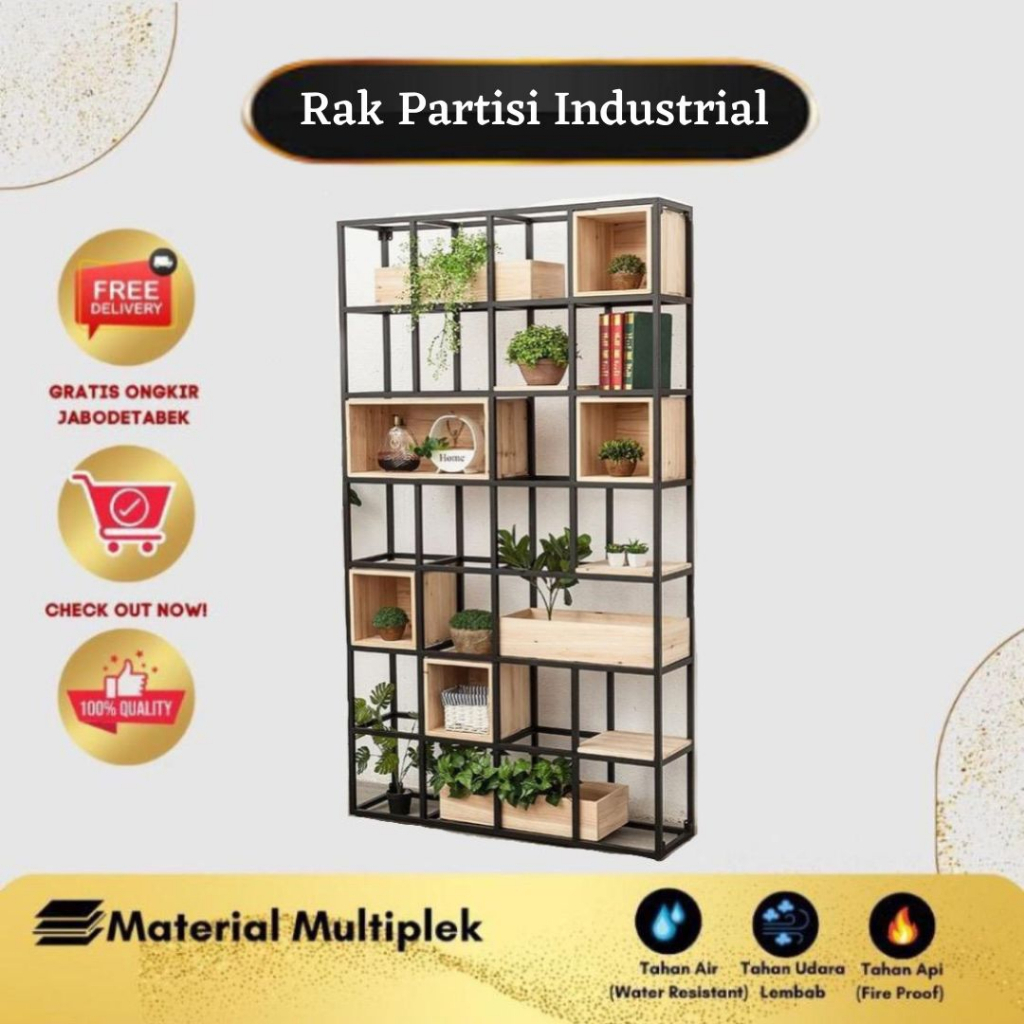 Jual [R222] Rak Partisi Industrial Interior Ruangan | Shopee Indonesia