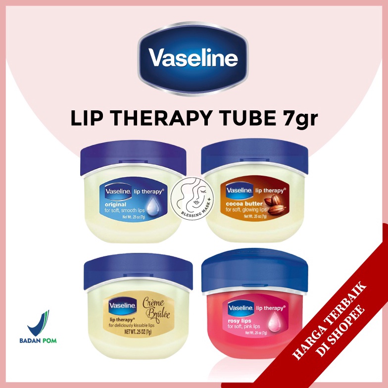 Jual KODE T8Q6 BPOM Vaseline Lip Therapy 7gr Jar Tube ORIGINAL 1 all variant | Shopee Indonesia