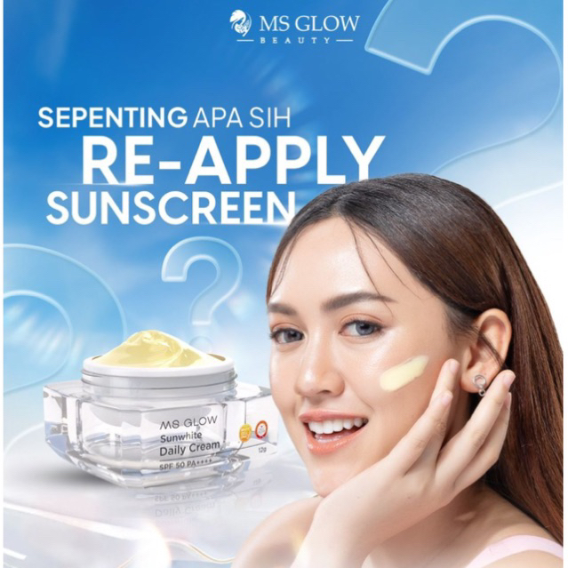 Jual SUNSCREEN SUNWHITE SPF 50 PA++++ By MS GLOW untuk kulit normal ...
