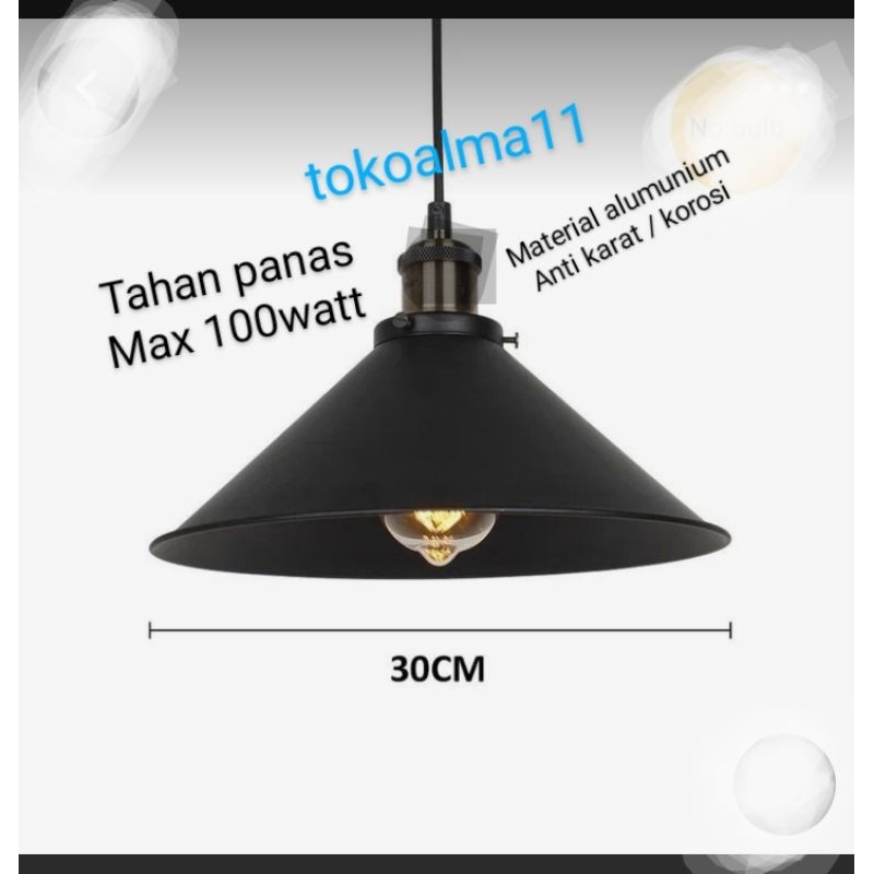 Jual LAMPU GANTUNG AESTHETIK, KERUCUT, INDUSTRIAL+ FITTING JERMAN FULL ...